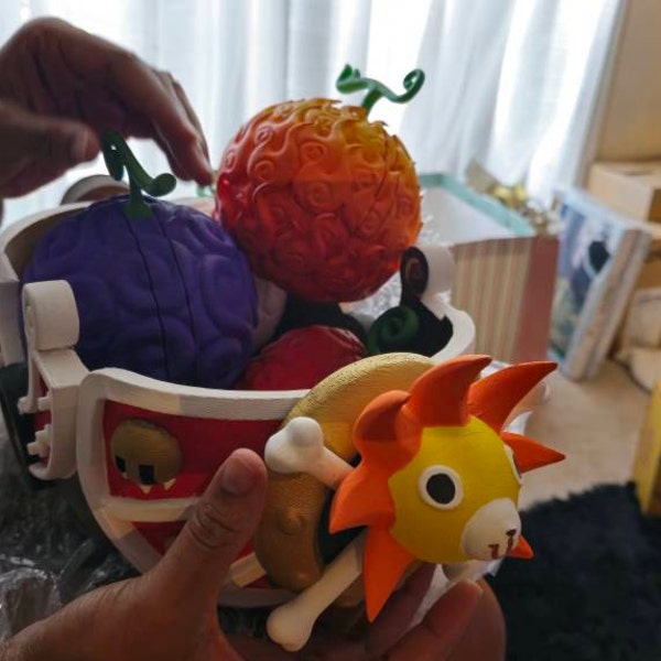 Devil Fruit Coasters & Thousand Sunny Fruit Bowl Decorative Akuma No Mi ...