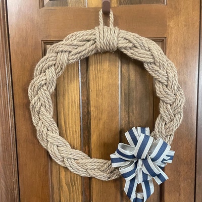 Simply Beachy Rope and Shell Wreath - Etsy