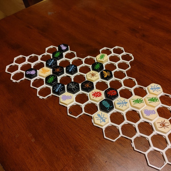 Connect Hive Game Board - 3D Printed Grid for Hive Colony Tabletop Game ...