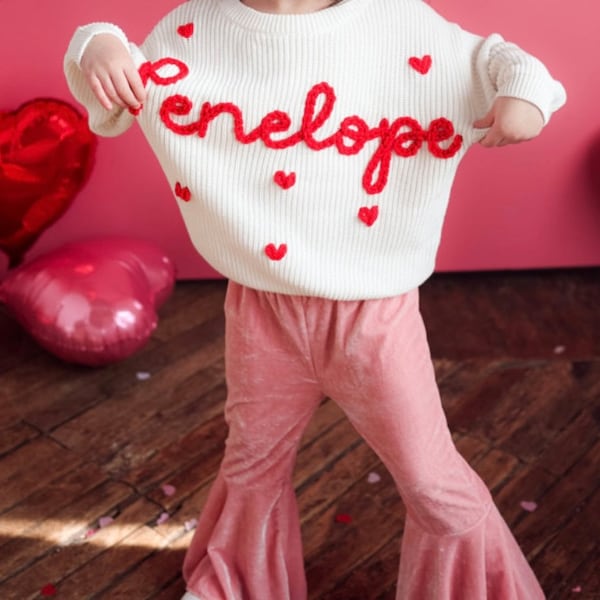 Oversized Hand Embroidered Beach Babe Starfish Shell Sun Knit Sweater ...