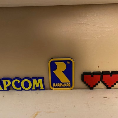 Capcom Video Game Logo Sign 8.25in 3D Printed, Man Cave, Game Room ...