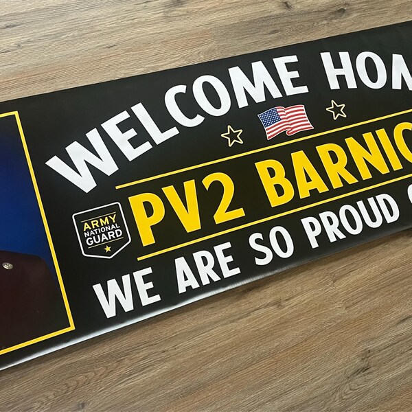 Military Welcome Home Banner - Army National Guard Boot Camp Welcome ...