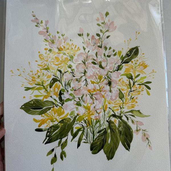 Custom Birth Flower Painting - Etsy