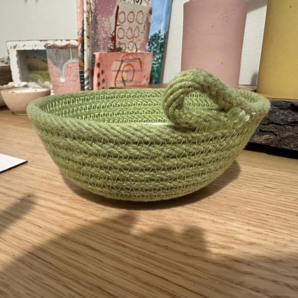 Rope Basket, Rope Tray, Tray, Wood Handles, Kitchen Basket, Wedding ...