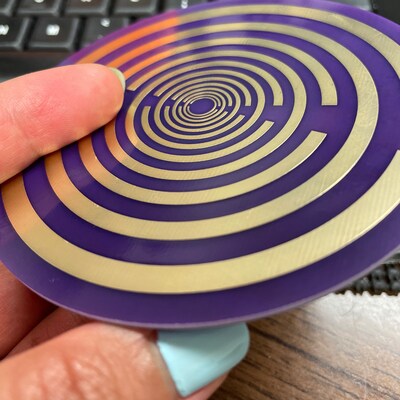 Purple Gold Plated Lakhovsky MWO Antenna, Golden Ratio MWO Healing ...