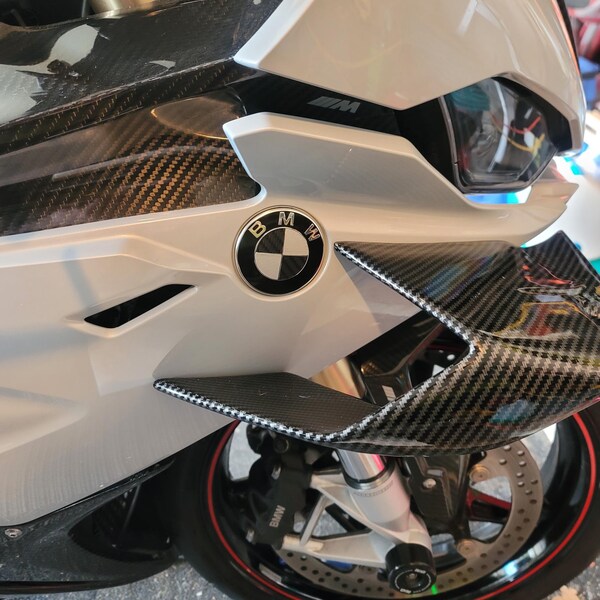 White & Pink CARBON Decals for BMW Badge, Roundel Inserts, Badge ...