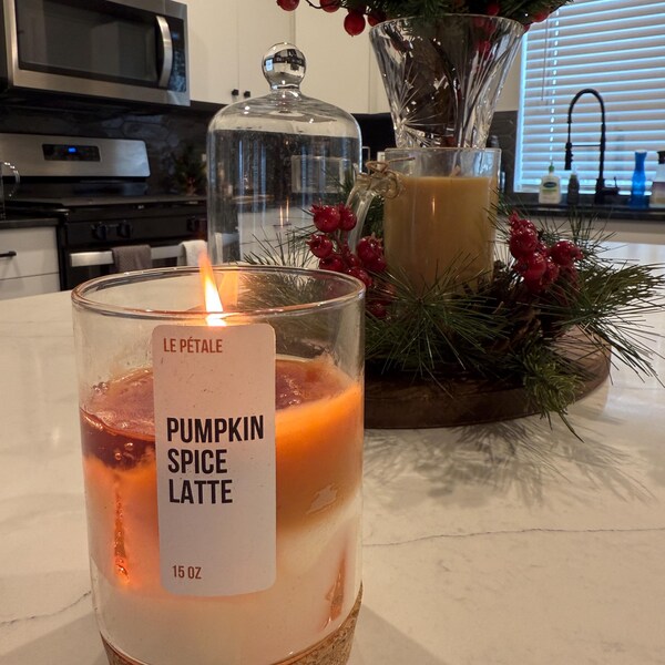 Chai Latte Candle 15 Oz | Iced Latte Chai Scented Handmade Candle ...