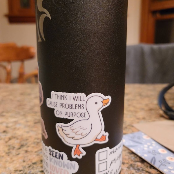 I Think I Will Cause Problems on Purpose Sticker, Waterproof Sticker ...