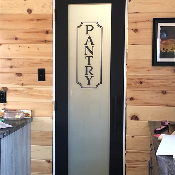 Pantry Vinyl Decal, Kitchen Decal, Glass Door Decal, Vinyl Lettering ...