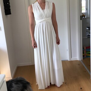 Off White Ivory LONG Floor Length Ball Gown Infinity Dress Convertible ...