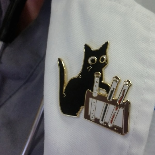 Curious Kittens | Hard Enamel Pin | Witchy Cat Lapel Pin Collector ...