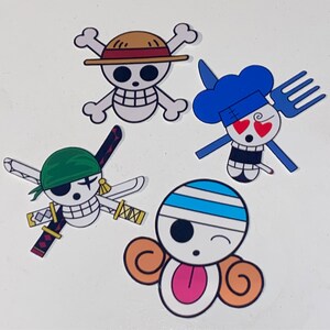 Straw Hat Luffy Crew Stickers One Piece - Etsy