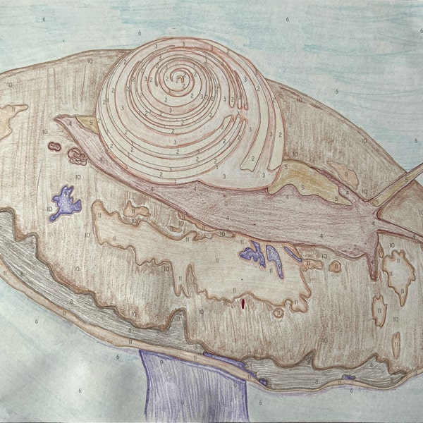 Printable Paint by Number Mountain Landscape Kit for Adult Beginners ...