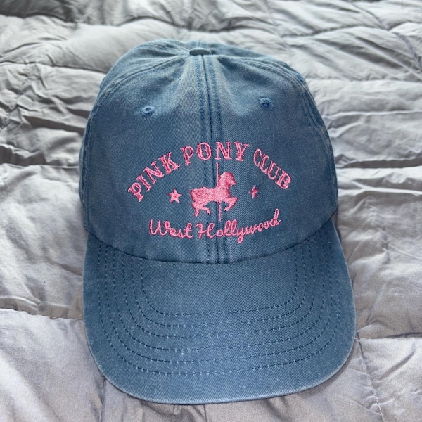 Embroidered Cap With Pink Pony Club Design - Choose From Different ...