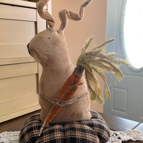 Rabbit Pinkeep Epattern...primitive Country Cloth Doll Easter Spring ...