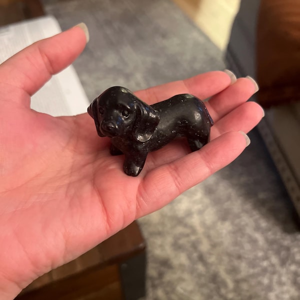 2.3'' Natural Crystal Dogs, Hand Carved Puppy Sculptures, Crystal ...