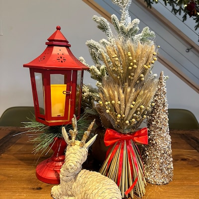 Tree Topper for Christmas.straw Stars.scandinavian Ornament.festive ...