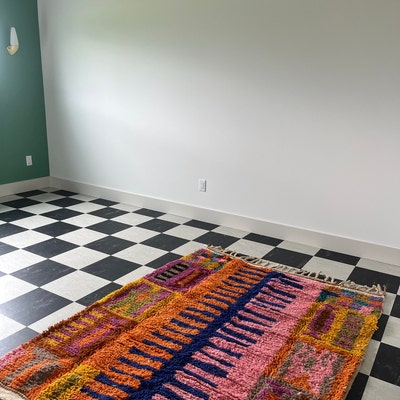 Colorful Moroccan Rug, Custom Fabulous Boujad Rug, Abstract ...