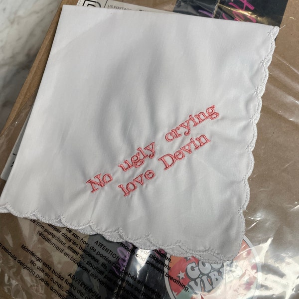 No Ugly Crying Handkerchief - Etsy