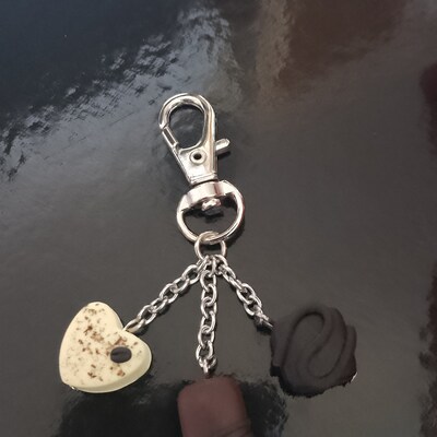 Pink Cake Keychain Polymer Clay Miniature Food Keychain, Whimsical Clay ...