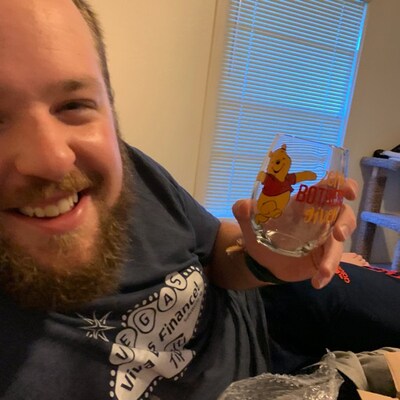 Honey Bear Wine Glass, Zero Bothers Given Wine Glass, Pooh Inspired ...