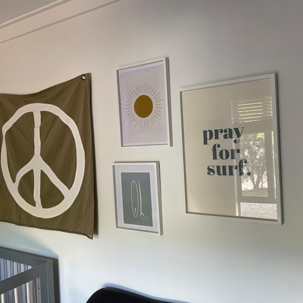 Boho Surf Gallery Wall Art, Set of 6 Prints, Surf Nursery Decor, Surf ...