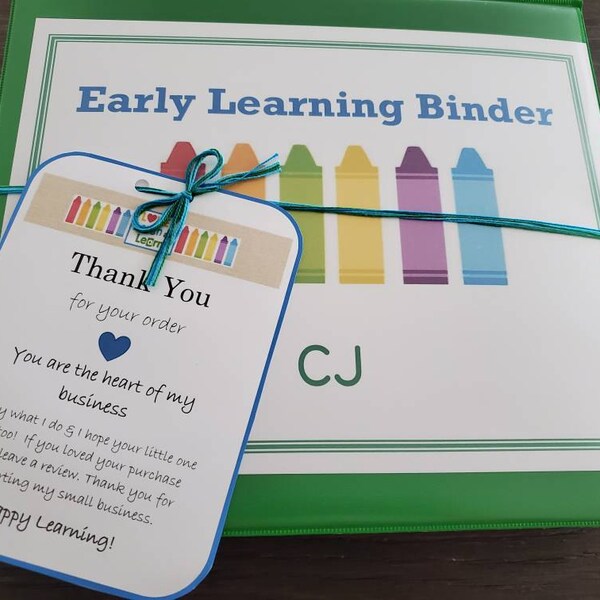 Toddler Preschool Early Learning Binder - Etsy