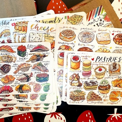 Pastries Postcard. - Etsy