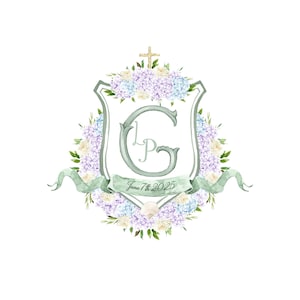 Custom Wedding Monogram Logo, Wedding Monogram, Watercolor Monogram ...