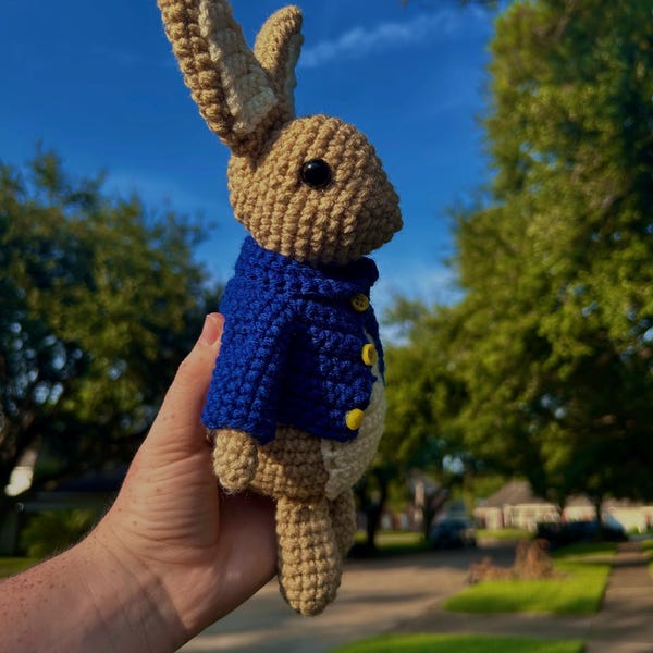 Large - Peter Rabbit Crochet Pattern, Amigurumi Rabbit Pattern, Peter ...