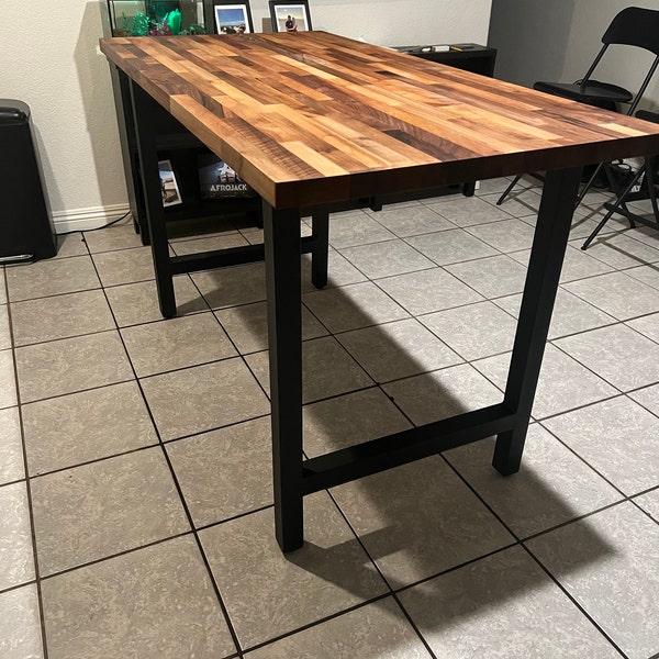 H 34 Inch, Table Legs for Kitchen Island, Counter Height, H Shape, 1 ...