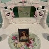 VINTAGE PICTURE FRAME Garry Sharpe Design Ceramic Heart Shaped Ornate ...