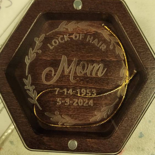 Hair Keepsake Bereavement Gift for Loss of Mother, Funeral Lock of Hair ...