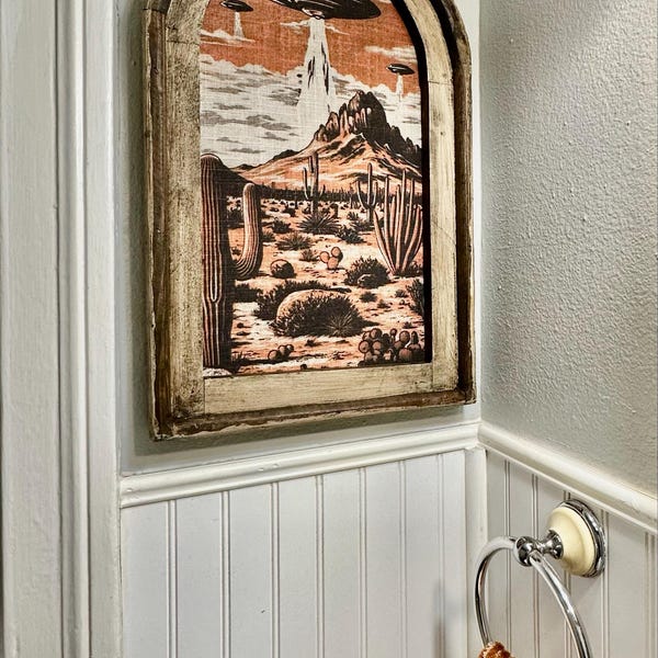 Southwestern Wall Decor | Western Wall Art | UFO Decor | Retro Wall ...