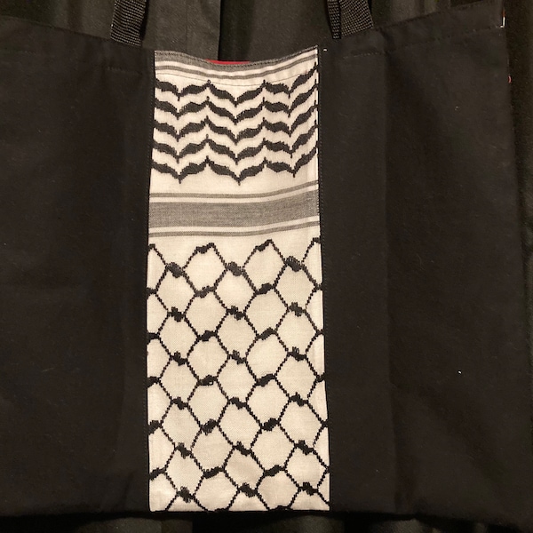 Middle Eastern Black and White Keffiyeh Scarf; Shemagh Fringed Scarf ...