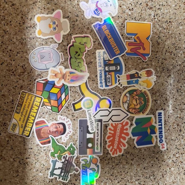 90s Stickers, 90s Kids, 90s Birthday, 90s Nostalgia, Retro Stickers ...