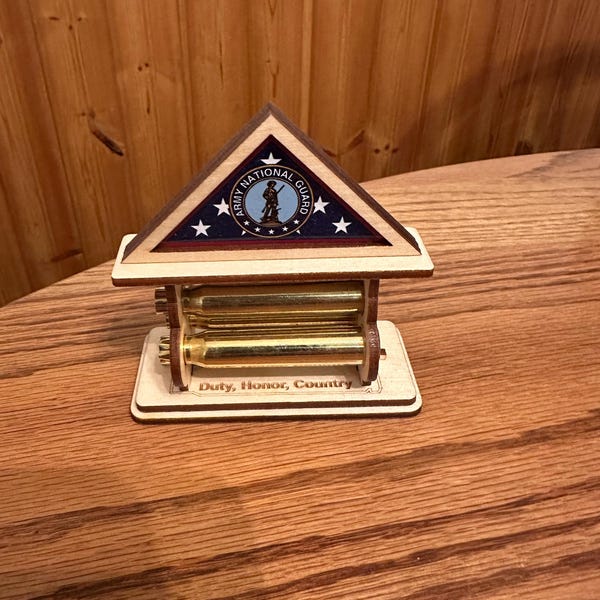 21 Gun Salute Military Funeral Bullet Shell Casing Display Holder ...