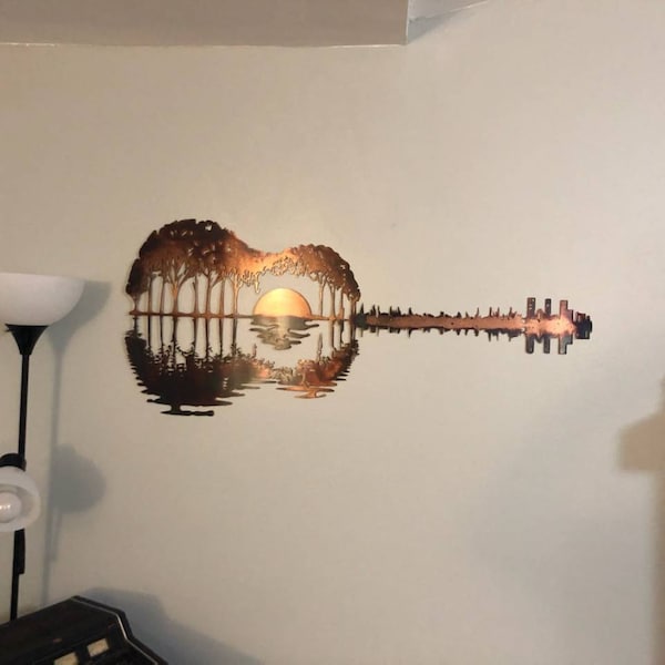 Abstract Guitar Metal Wall Art | Metal Guitar Art | Abstract Guitar ...