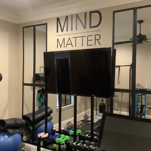 Gym Wall Decal "mind Over Matter" Gym Sign or Office Motivational ...