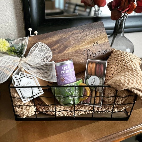 Housewarming Gift Basket, Real Estate Closing Gift Basket, Personalized ...