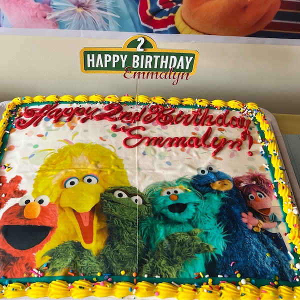 Happy Birthday Street Sign Personalized Happy Birthday Cake Topper ...