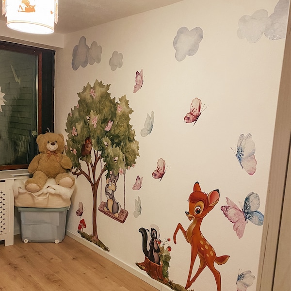 Bambi Wall Decal for Nursery, Bambi Wall Sticker, Bambi Wall Art for ...