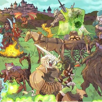 Chibi Cute Dnd Cartoon Custom Character, Digital File, Dnd Fantasy ...