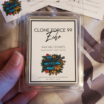 WAX MELT Clone Force 99: Echo 2.5 Oz Amber Noir Grey Vetiver - Etsy
