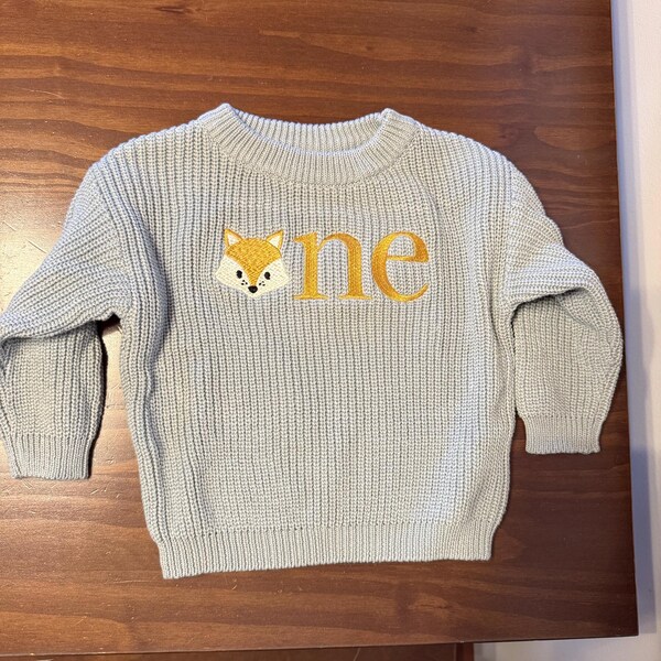 Baby Boys "beary First Birthday" Sweater - Girls One Embroidered ...