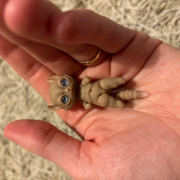 5 Cm BJD Animal DIY Articulated Cat Doll - Digital Download - Pre ...