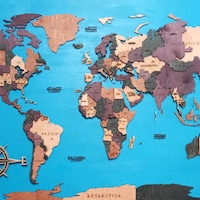 Map of the World 3D, Laser Cut File, SVG, EPS, DXF, Cdr, Pdf ...