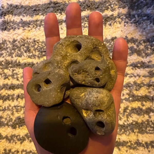 A Huge Heavy Hag Stone With Fossilized Communal Coral From Ireland ...