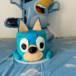 Bluey Cake Template for Kids Birthday Blue Dog - Etsy