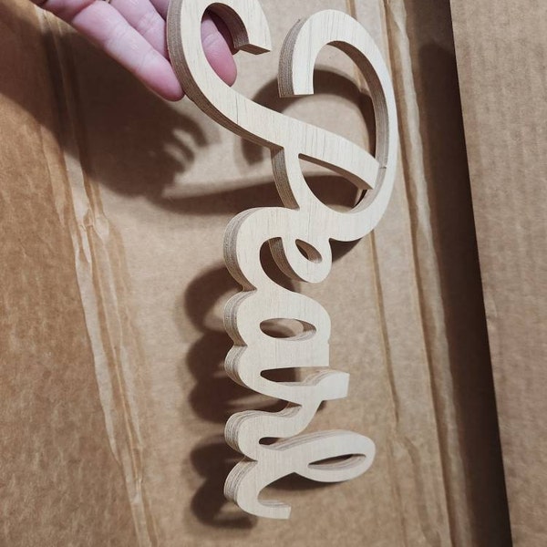 Personalized Custom Cut Name Sign, Baby Shower Decor Sign, Wedding Name ...